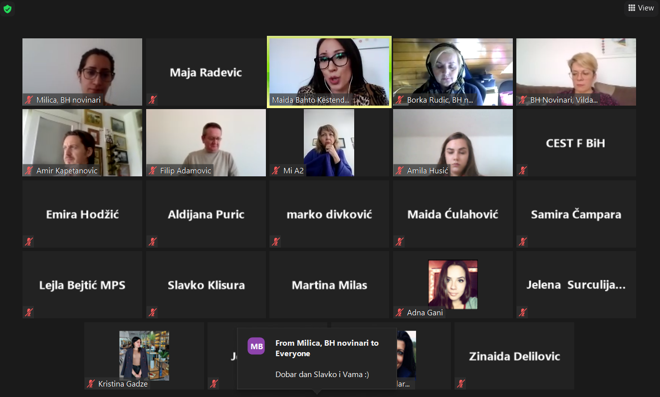 Seminar BH novinara: Teme koje zadiru u tuđu privatnost predstavljaju ...