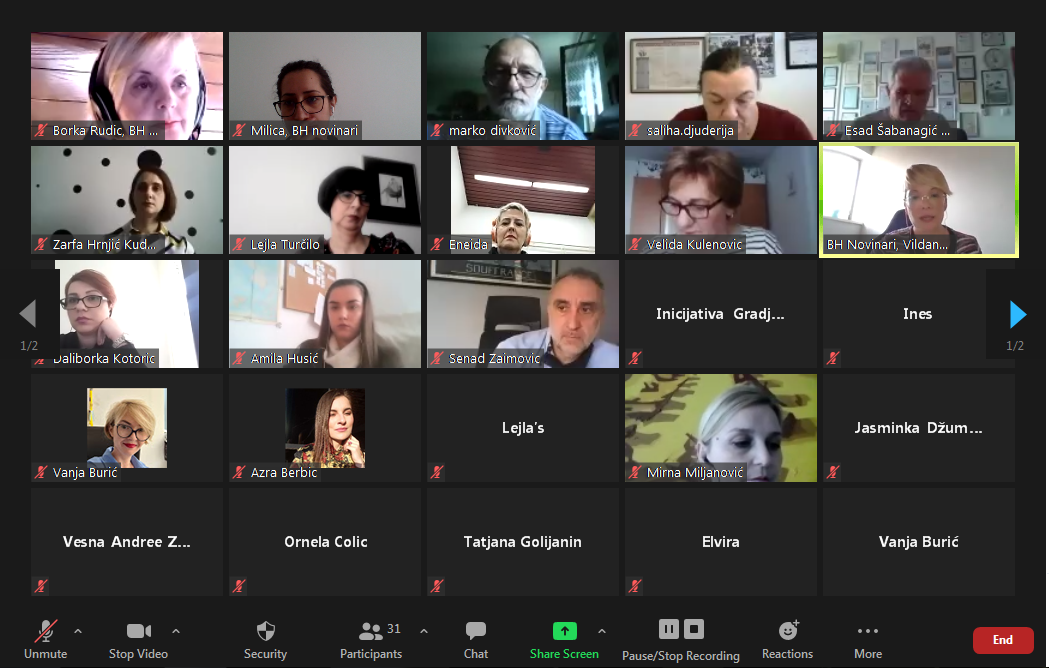 Konferencija BH novinara: Mediji imaju ključnu ulogu u podizanju ...