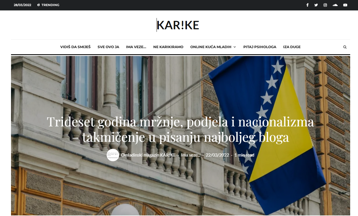 „Karike“ organizuju takmičenje za najbolji blog - BH novinari